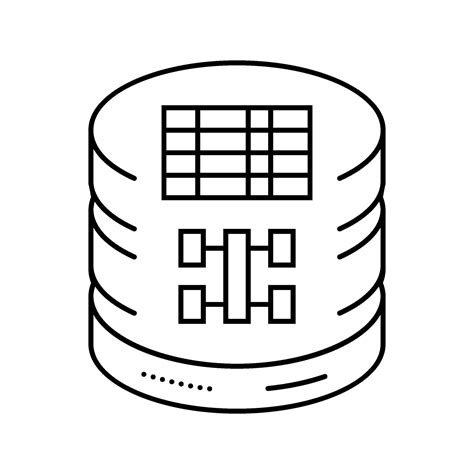 Sql Query Database Line Icon Vector Illustration Vector Art At Vecteezy