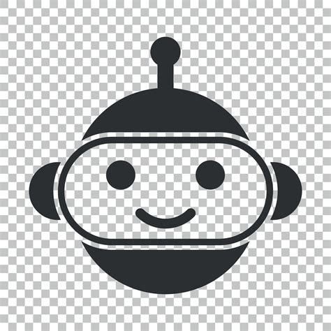 Cute Robot Chatbot Icon In Flat Style Bot Operator Vector Illustration