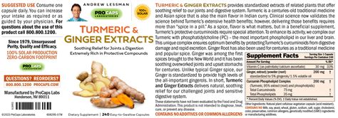 Turmeric And Ginger Extracts 60 Capsules 8327838 Hsn