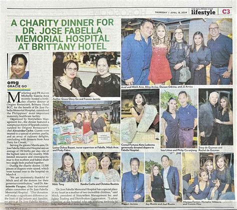 A Charity Dinner For Dr Jose Fabella Memorial Hospital At Brittany
