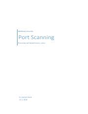 Lab5 1 Port Scan 2 Pdf Middlesex University Port Scanning Pen Testing And Digital Forensic