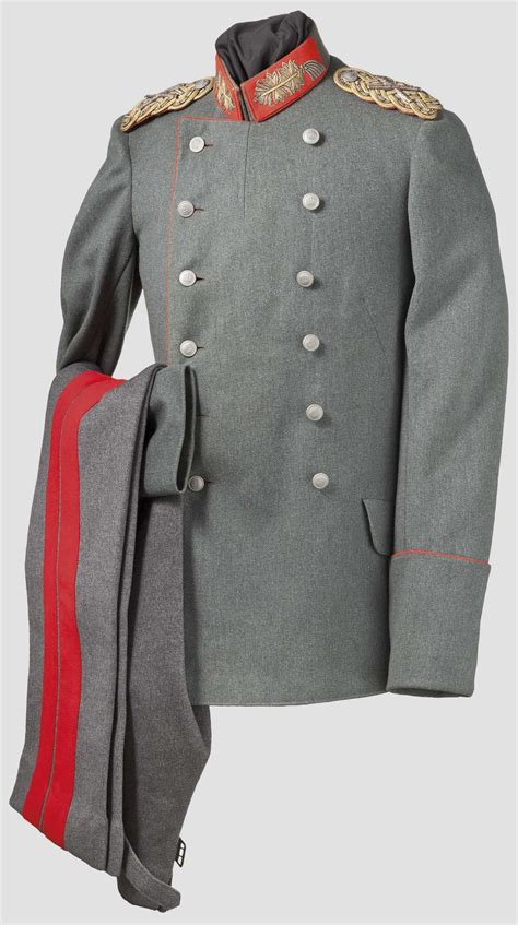 Field Gray Prussian Generalfeldmarschall Uniform Tunic And Pants Worn