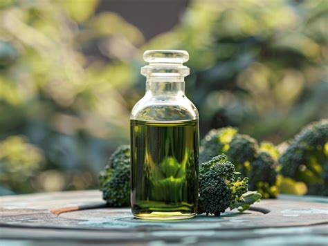 Olive Oil Bottle On Herbs Premium Ai Generated Image