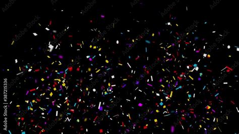 Animation Colorful Glitter Confetti Falling Popper Explosion Particles 4k Loop Animation Over