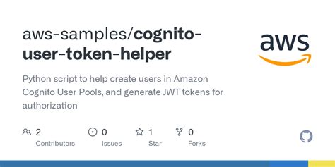 Github Aws Samplescognito User Token Helper Python Script To Help