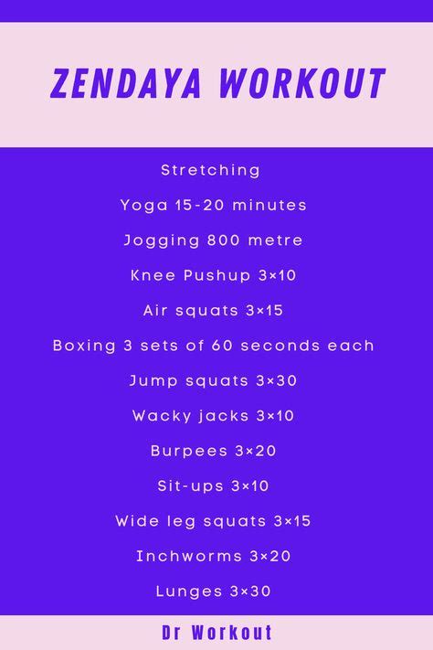 Zendaya Workout