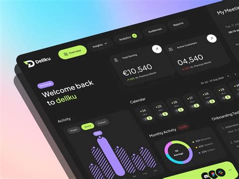 The Ultimate Dark Mode Dashboard For Meetings Data Tracking In Data Tracking Dashboard