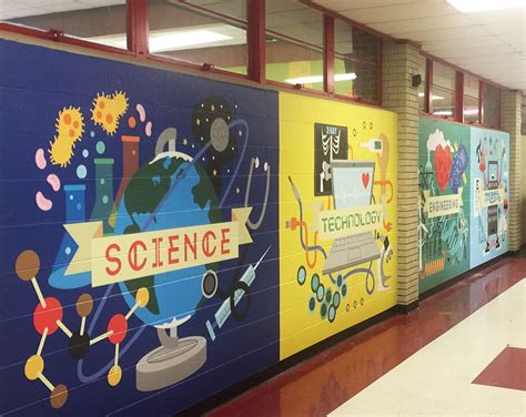 School Hallways School Murals Art School School Wall Art Ideas
