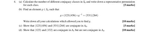 solved 4 a calculate the number of different conjugacy