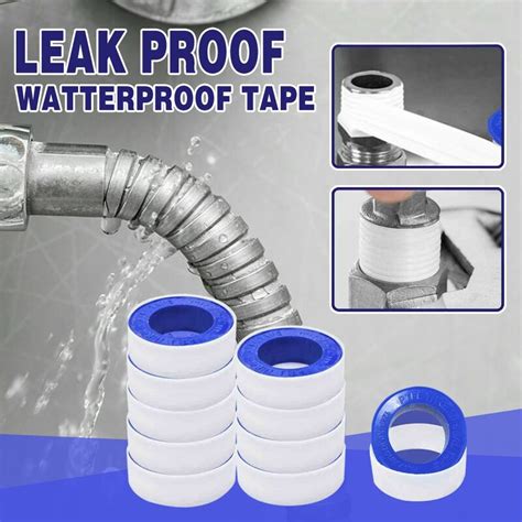 수도꼭지 씰링 스레드 테이프 Ptfe 롤 배관 배관공 피팅 물 가스 파이프라인 링크 씰링 테이프 수도관 씰러 10 개 생활용품 보수용품