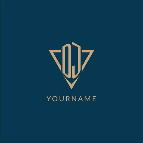 Dj Logo Initials Triangle Shape Style Creative Logo Design 27136183 Vector Art At Vecteezy