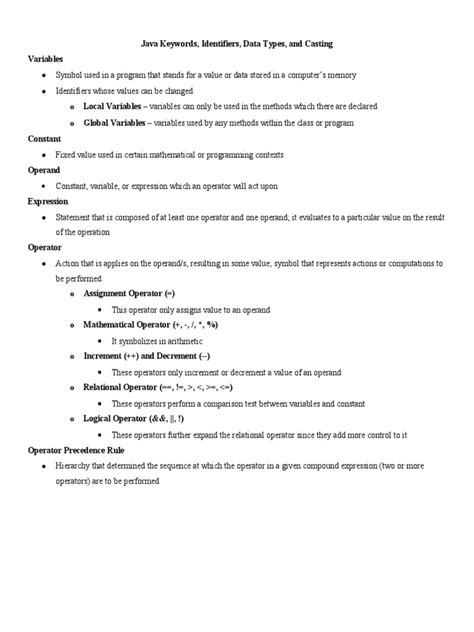 Handout 2 Pdf Variable Computer Science Boolean Data Type