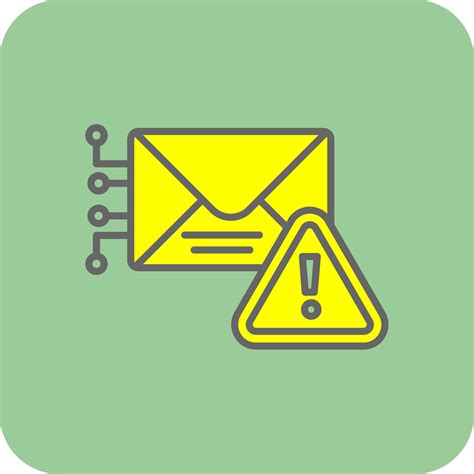 Warning Mail Filled Yellow Icon 44214562 Vector Art At Vecteezy