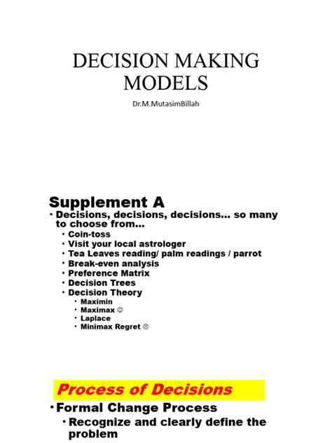 Decision Making Models Guide Pdf