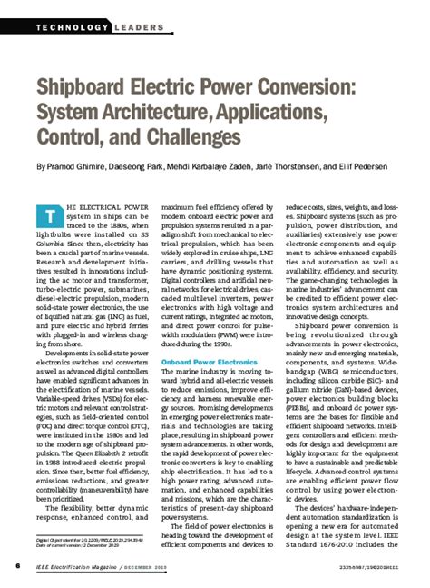 Pdf Shipboard Electric Power Conversion System Architecture