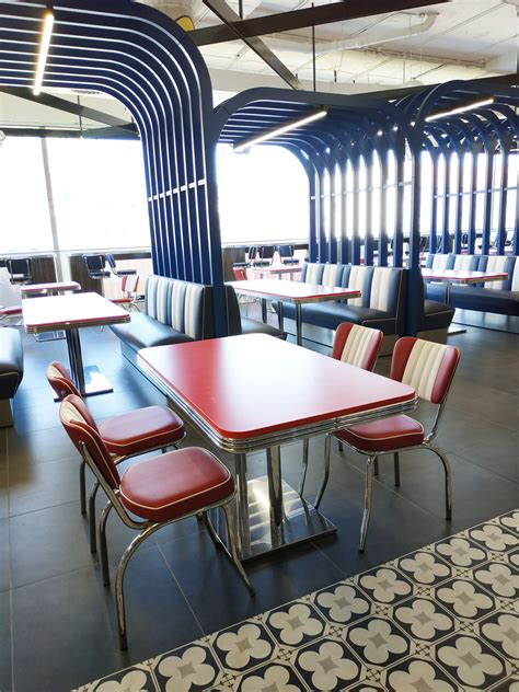American 50s Retro Diner Booth Diner Restaurant Diner Cafe
