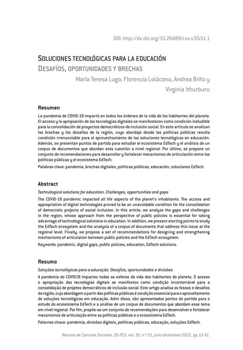 Pdf Technological Solutions For Education Challenges Opportunities And Gaps