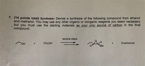 . (14 points total) Synthesis: Devise a synthesis of | Chegg.com