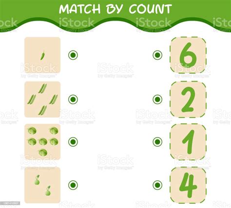 만화 야채의 수에 의해 일치합니다 게임을 일치하고 계산합니다 사전 쇼올 년 어린이와 유아를위한 교육 게임 0명에 대한 스톡 벡터 아트 및 기타 이미지 Istock