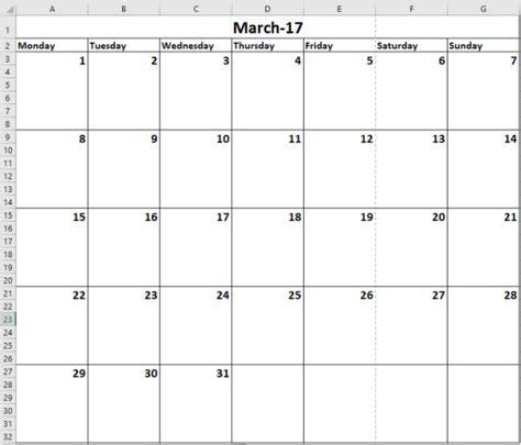 How To Make A Calendar Template In Excel Excel Calendar Template Excel Shortcuts Excel Calendar