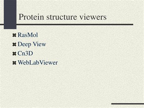 Ppt Module 3 Protein Structure Database Structure Analysis Powerpoint Presentation Id 479883