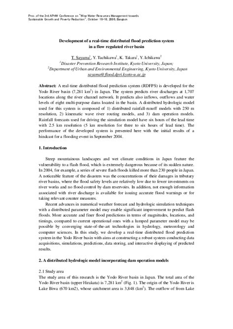 Pdf Development Of A Real Time Distributed Flood Prediction System In