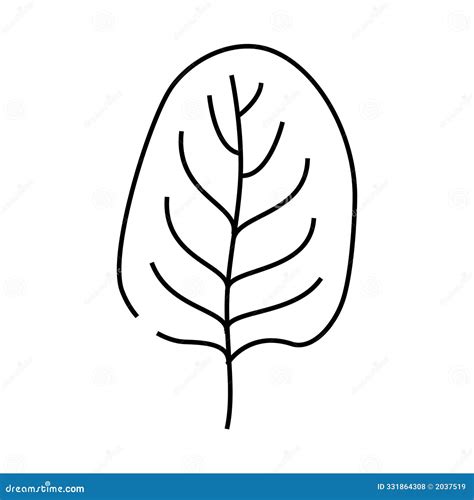 A Spinach Leaf With Yellowing Edges From Potassium Deficiency Stock