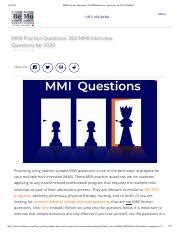MMI Practice Questions MMI Interview Questions For BeMo Pdf MMI Practice