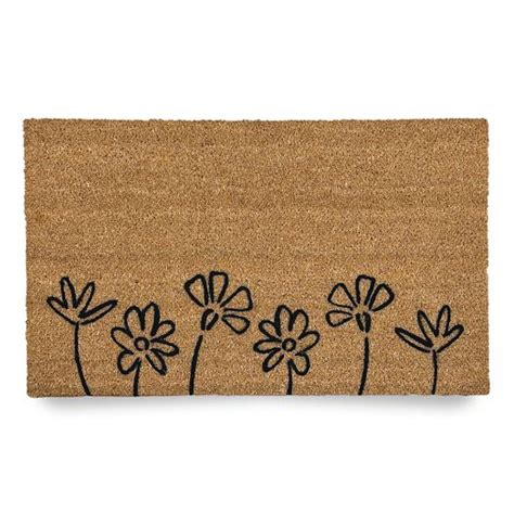 Nickel Designs Hand Painted Doormat Flowers West Elm