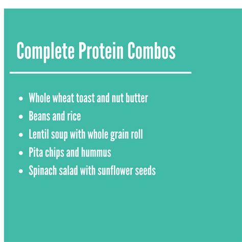 Examples Of Complementary Protein Combinations Include All Of The