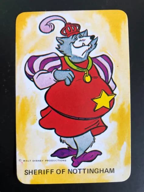 Sheriff Notthingham Vintage 1970s Disney Robin Hood Cartoon Newsagent