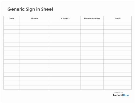 Excel Log Sheet Template