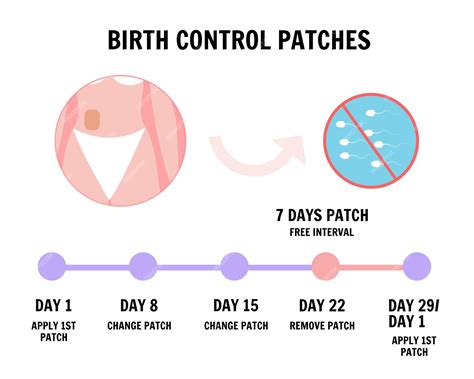 Premium Vector Medical Illustration Birth Control Patches