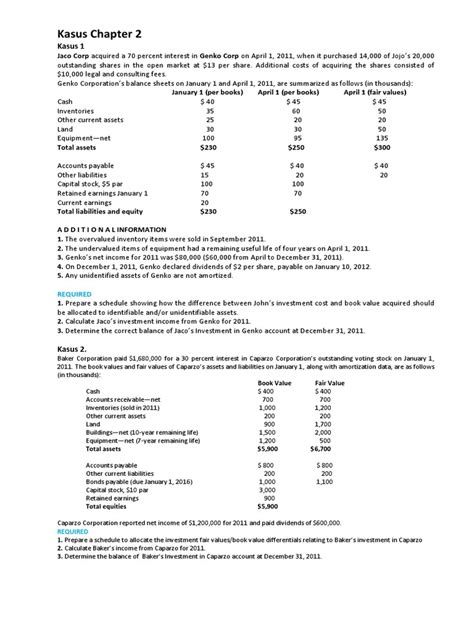 Kasus Chapter 2 Answer Pdf Book Value Investing