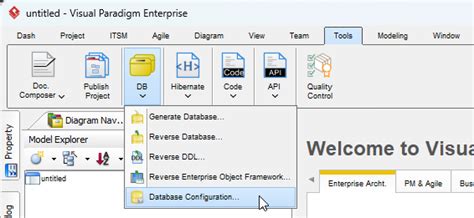 Open Visual Paradigms Database Configuration Visual Paradigm Know How