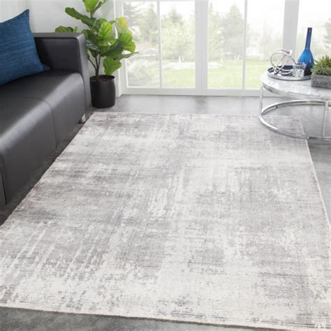 Arabella Handmade Abstract Light Gray And White Area Rug Burke Decor