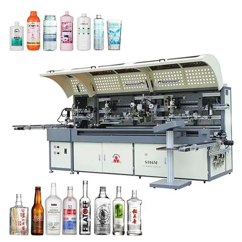 Fully Automatic Round Glass Plastic Bottle Silk Screen Printer Printing