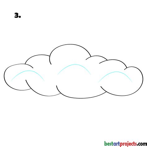 Learn How To Draw A Cloud Step By Step Tutorial Bestartprojects Com