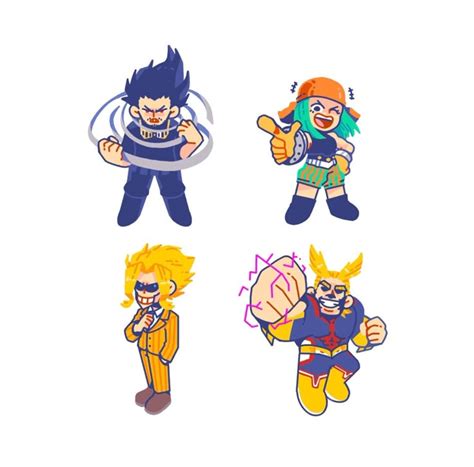 Plus Ultra Sticker Chibi All Might Mha Chibi Official Art Characters