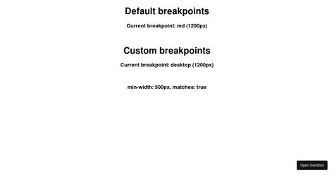 React Use Breakpoints Examples Codesandbox