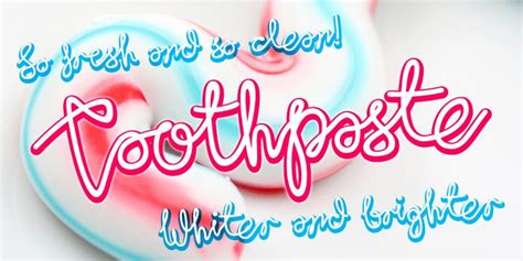 Toothpaste Font