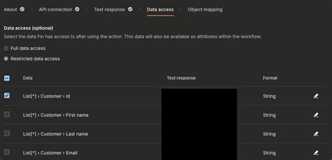 I Can See The Example Response In Data Access But Since The First Layer Is A List I Cant