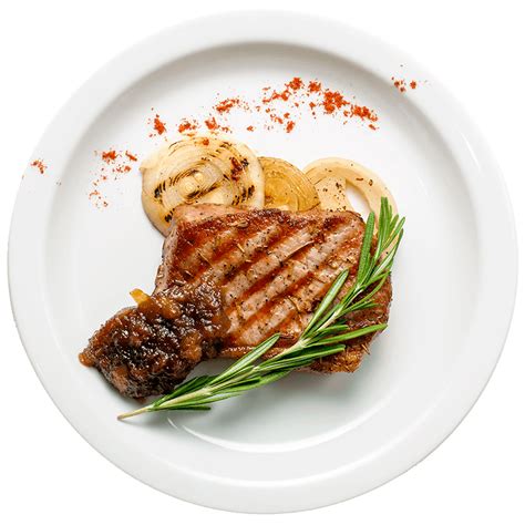 Стейк зі свинини під соусом агродольче і цибулею гриль Челентано Миколаїв