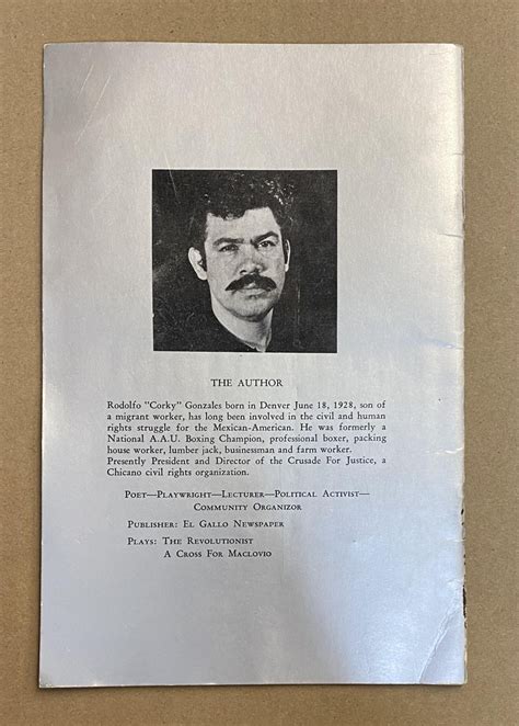 I Am Joaquin An Epic Poem By Gonzales Rudolfo Near Very Good