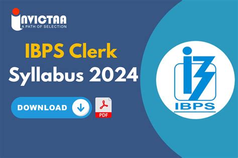 Ibps Clerk Syllabus 2024 Detailed Subject Wise