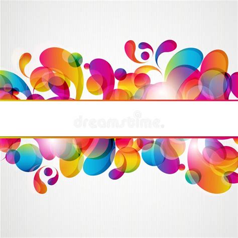 Color Abstract Vector Background Text Frame Stock Vector