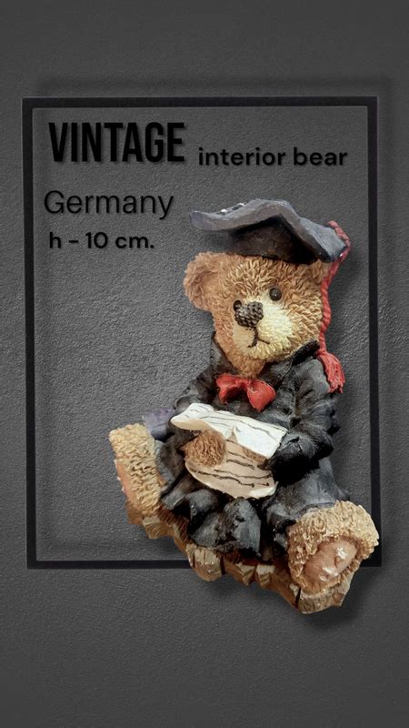 Винтажная интерьерная фигурка статуэтка медведь аспирант нижняя — цена 350 грн в каталоге