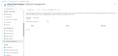 data lifecycle management in azure blob storage