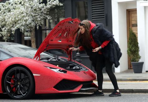 Daria Radionova In Swarovski Chrystal Covered Lamborghini Out In London