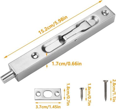 Deurgrendel 2 Stuks Schuifgrendels Deurgrendel 15cm 304 Roestvrij